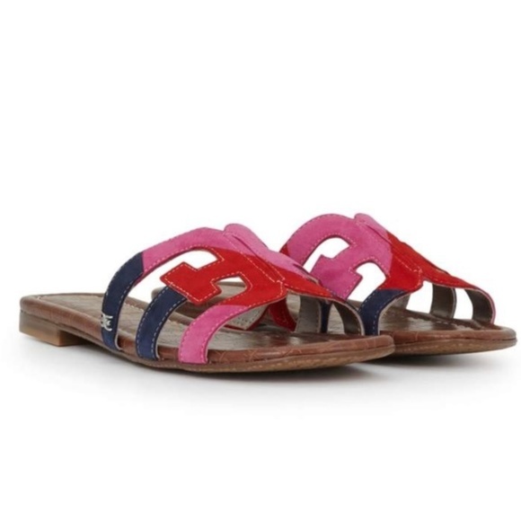 Sam Edelman | Shoes | Sam Edelman Bay Suede Slide Colorful Sandal ...